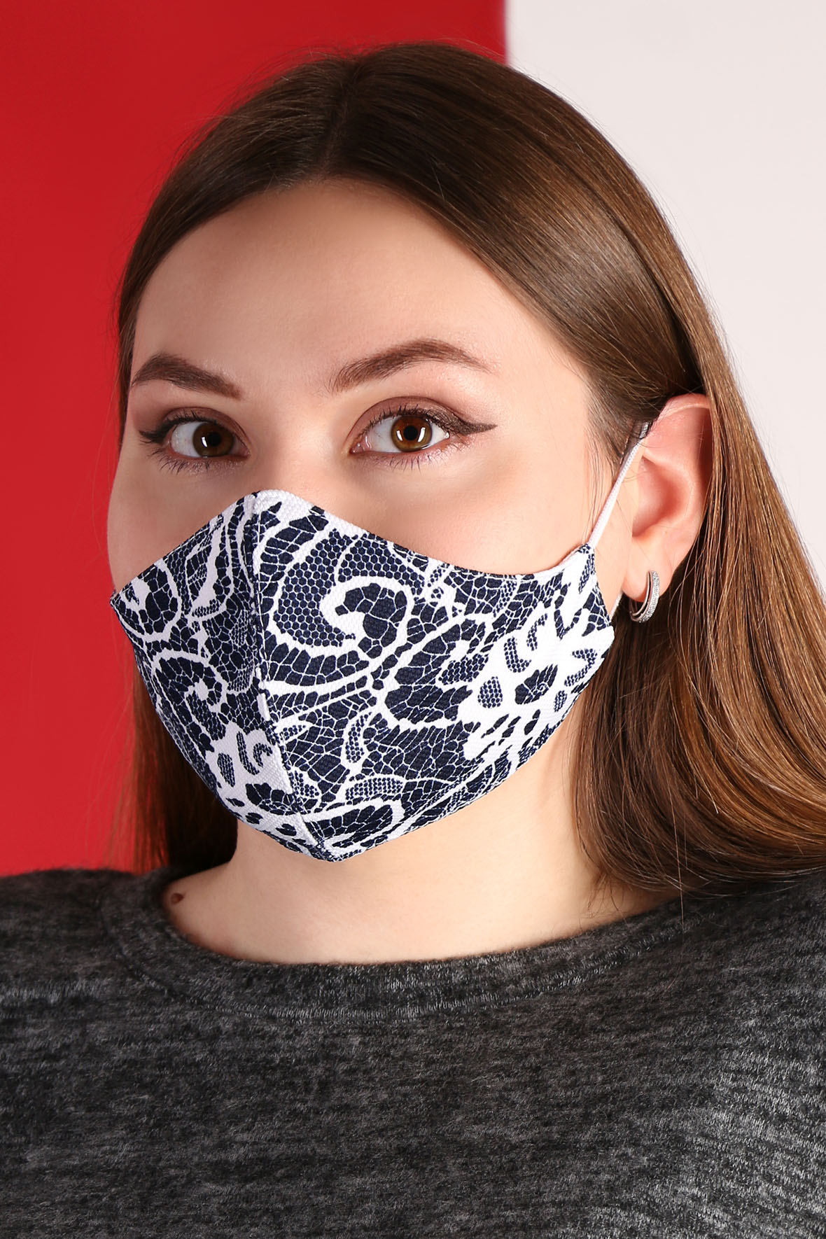 Маска защитная многоразовая красивая гигиеническая двухслойная оптом и ...